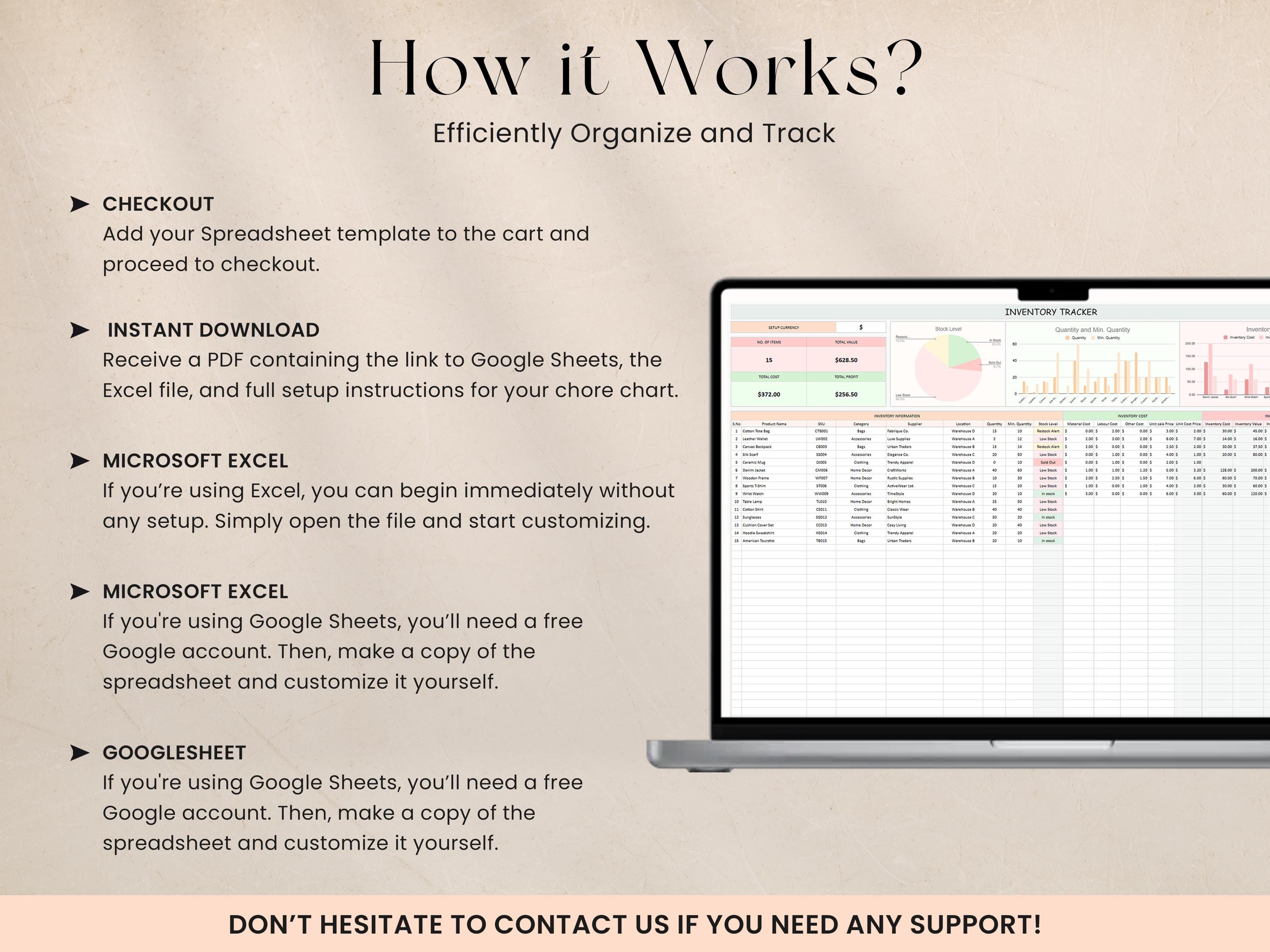Inventory Tracker Google Sheets Excel Template Inventory Management ...
