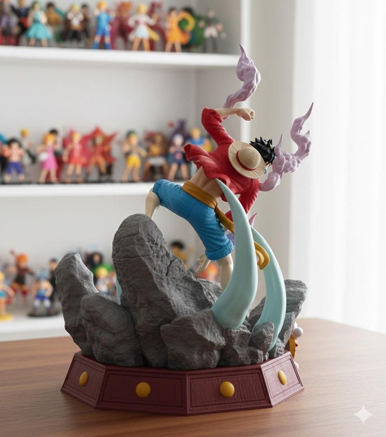 Monkey D. Luffy Statue – Large 3D Printed One Piece Fan Art - Etsy