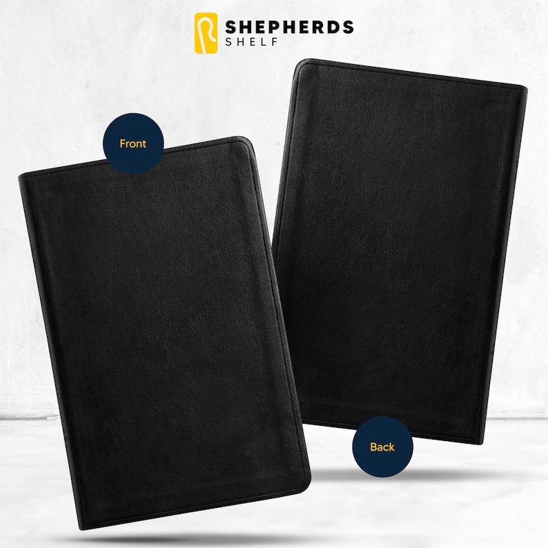 Black Faux Leather ESV Thinline Bible, Large Print English Standard ...