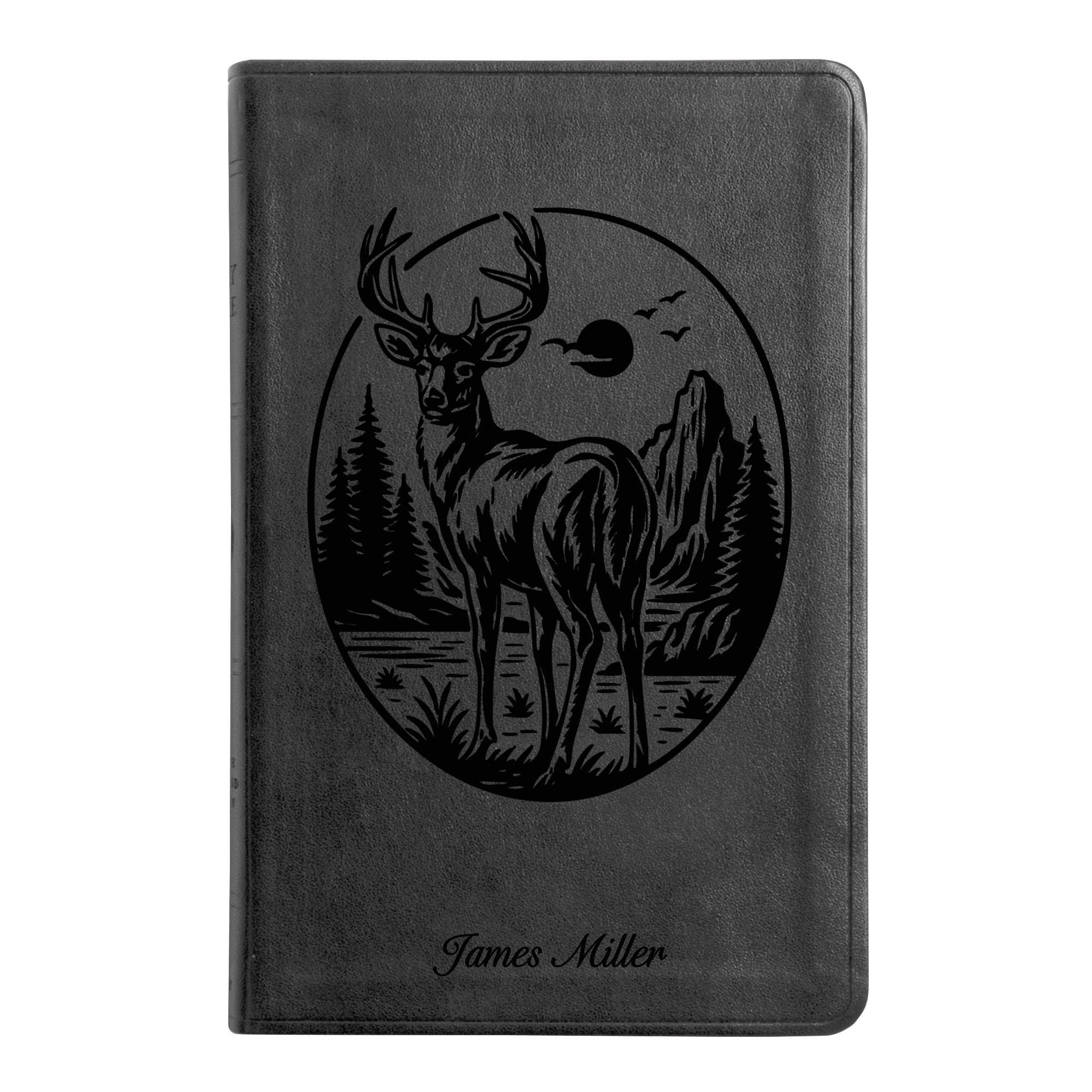 Buck Design in Round Nature Frame Full Cover Design Personalized Laser ...