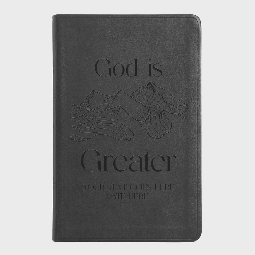 Personalized ESV Bible: Black Faux Leather, Laser Engraved 'god is ...