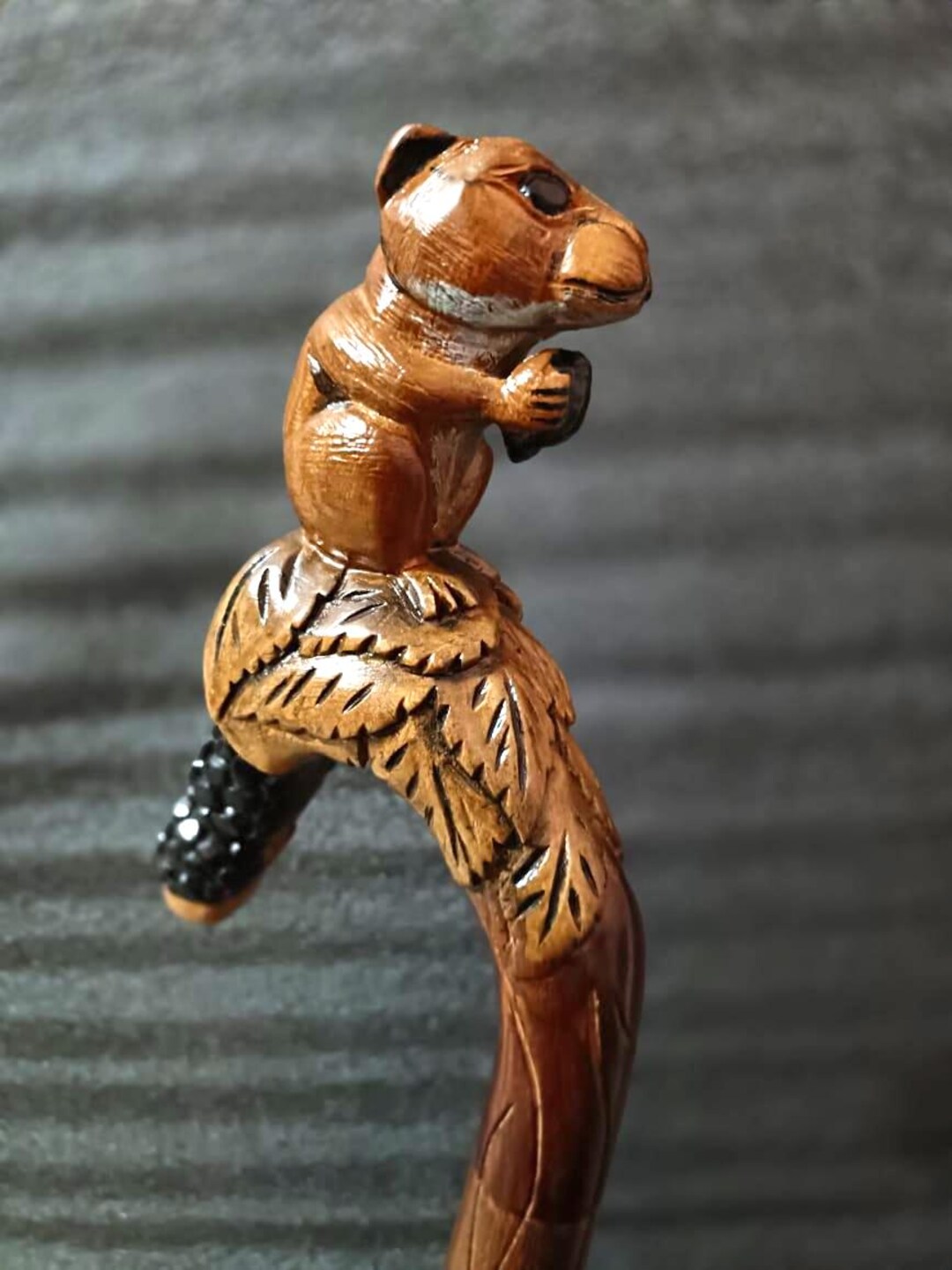 Handmade Wooden Walking Stick, Squirrel Handle, Victorian Style Cane - Etsy