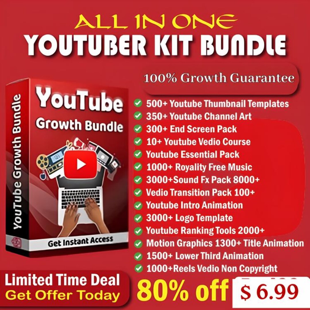 Youtube Kit Mega Bundle 2025 | Ultimate Content Toolkit | Thumbnails ...