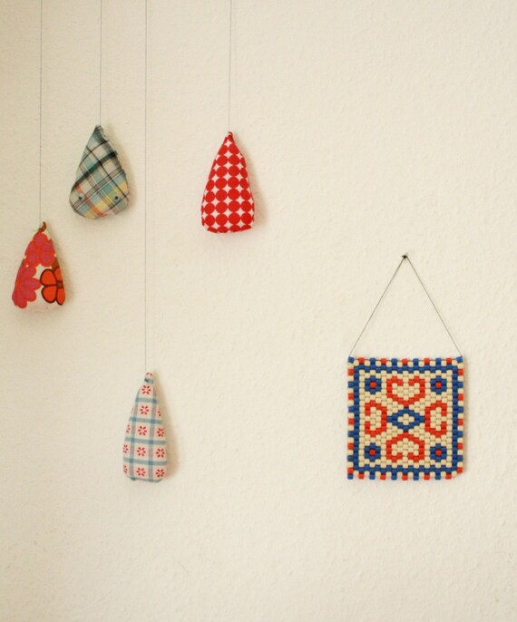 Items similar to FOLK BEADED TRIVET or WALL HANGING on Etsy