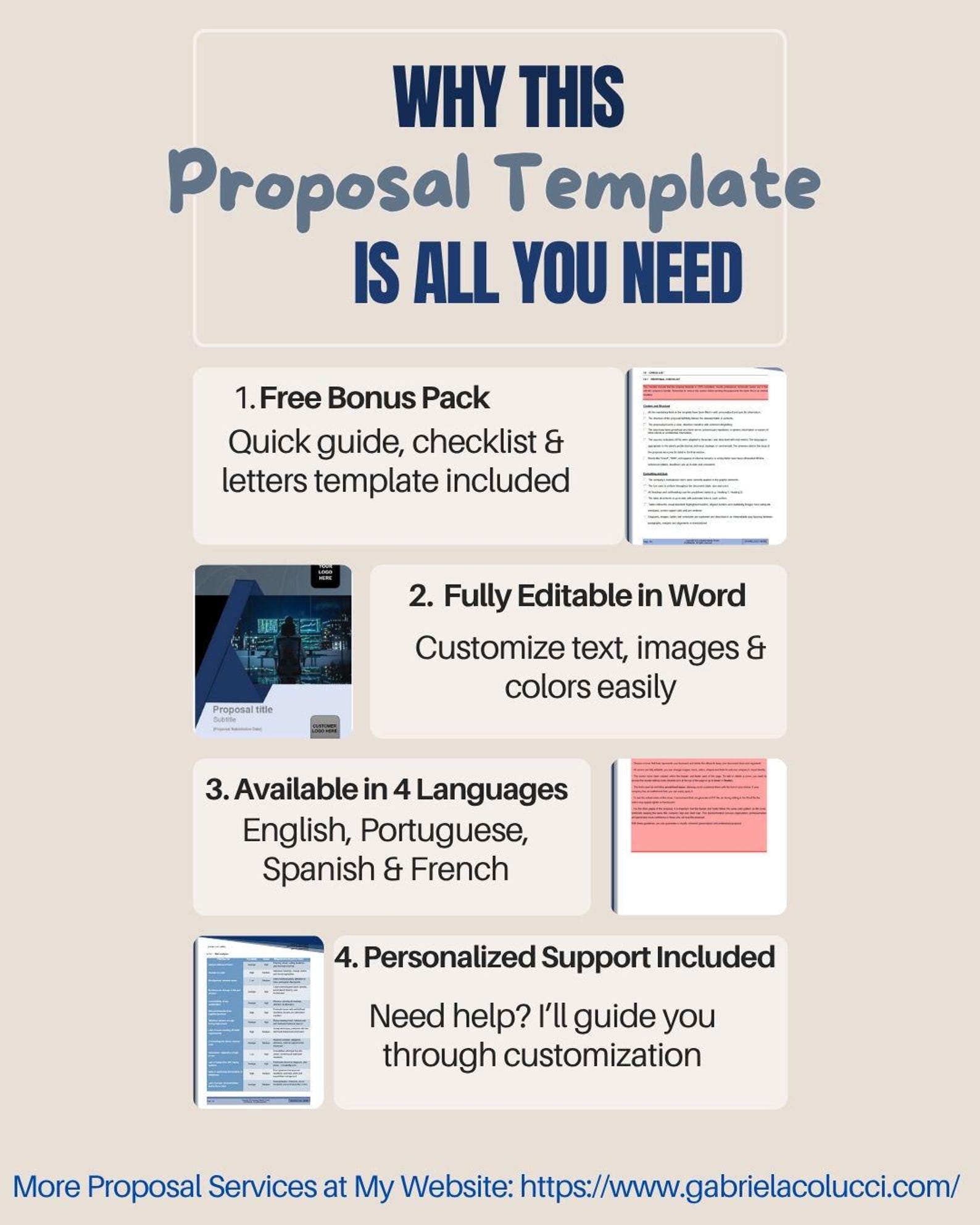 English Business Proposal Template | Editable Word RFP Document ...
