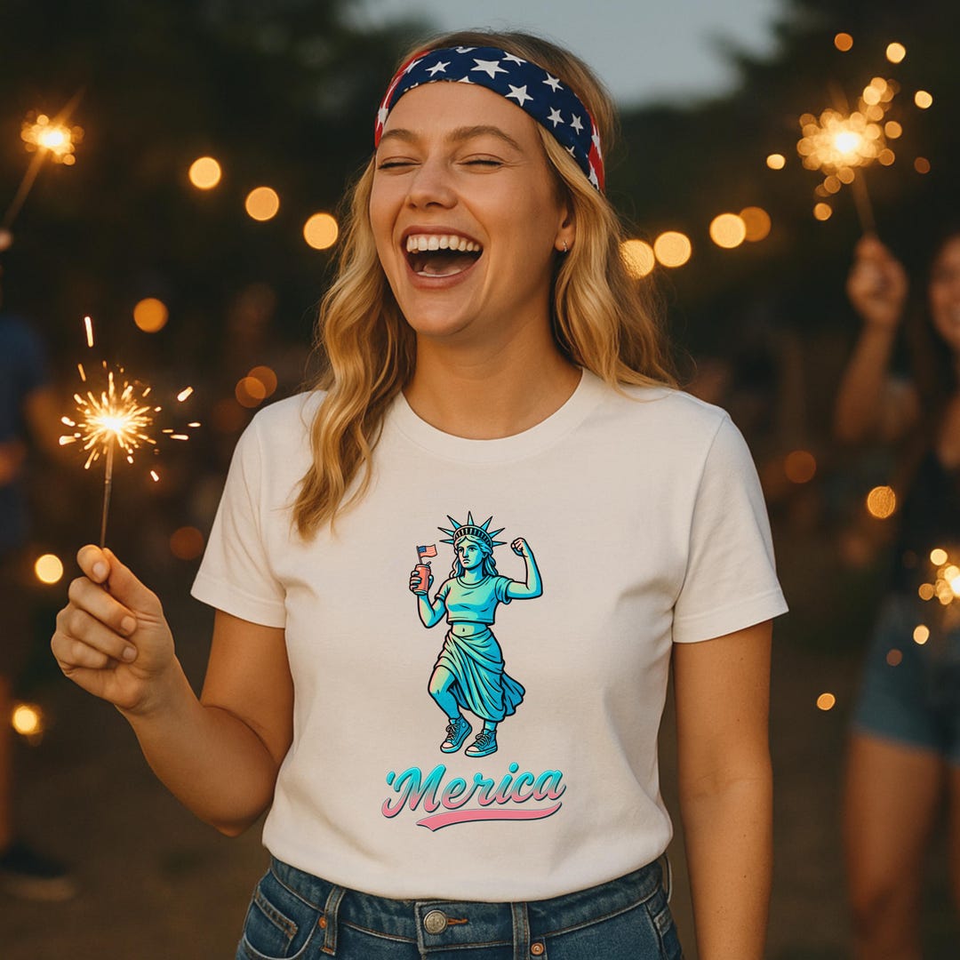 Statue of Liberty ’merica Shirt | Funny 4th of July Tee Shirt ...