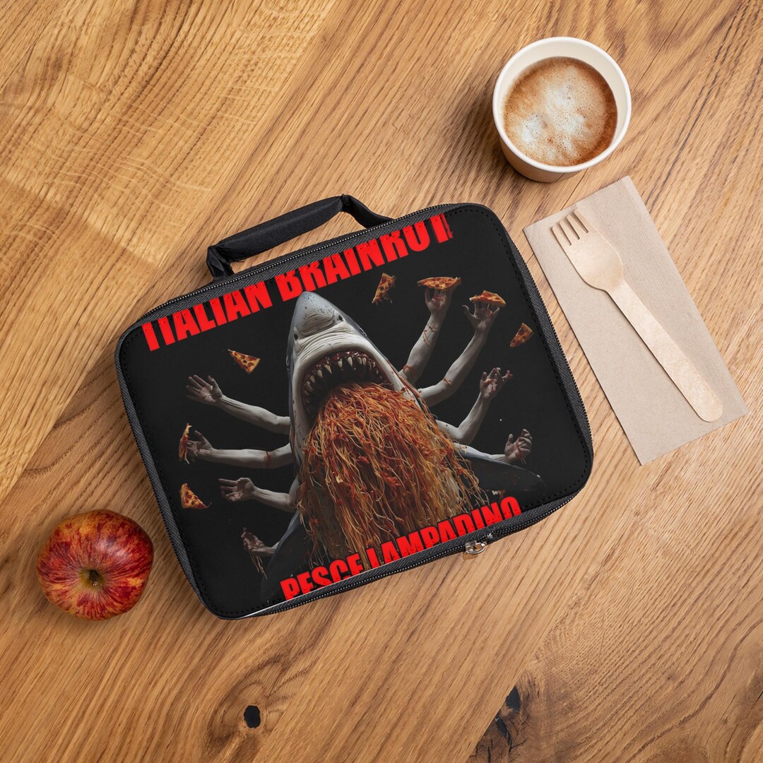 Italian Brainrot Pesce Lampadino Food Graphic Lunch Bag | Fun Tote for ...