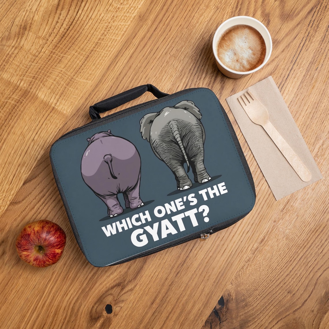 Which Ones the Gyatt Funny Meme Humorous Lunch Bag With Elephants ...