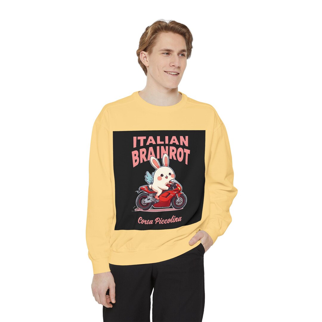 Italian Brainrot Corsa Piccolina Sweatshirt, Cute Bunny Sweater, Unisex ...