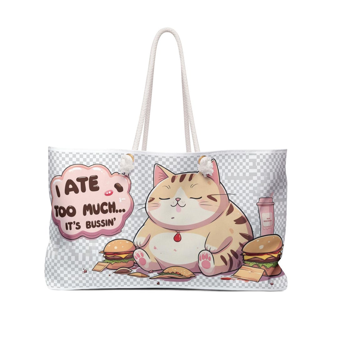 Cute Cat Weekender Bag, Perfect for Travel, Overnight Stay, Gifts for ...