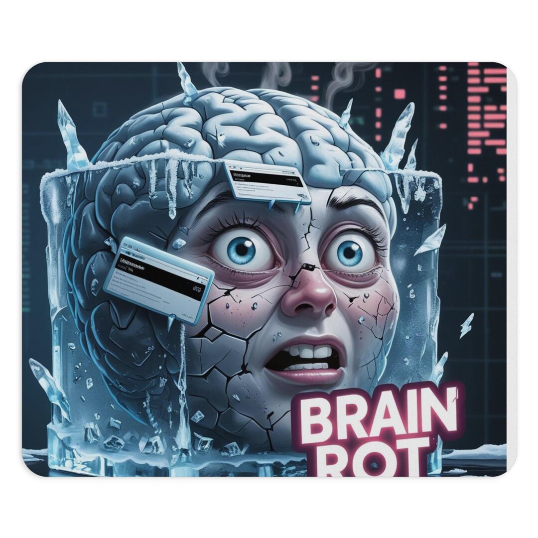 Brain Rot Mouse Pad - Quirky Desk Accessory for Tech Lovers, Unique ...