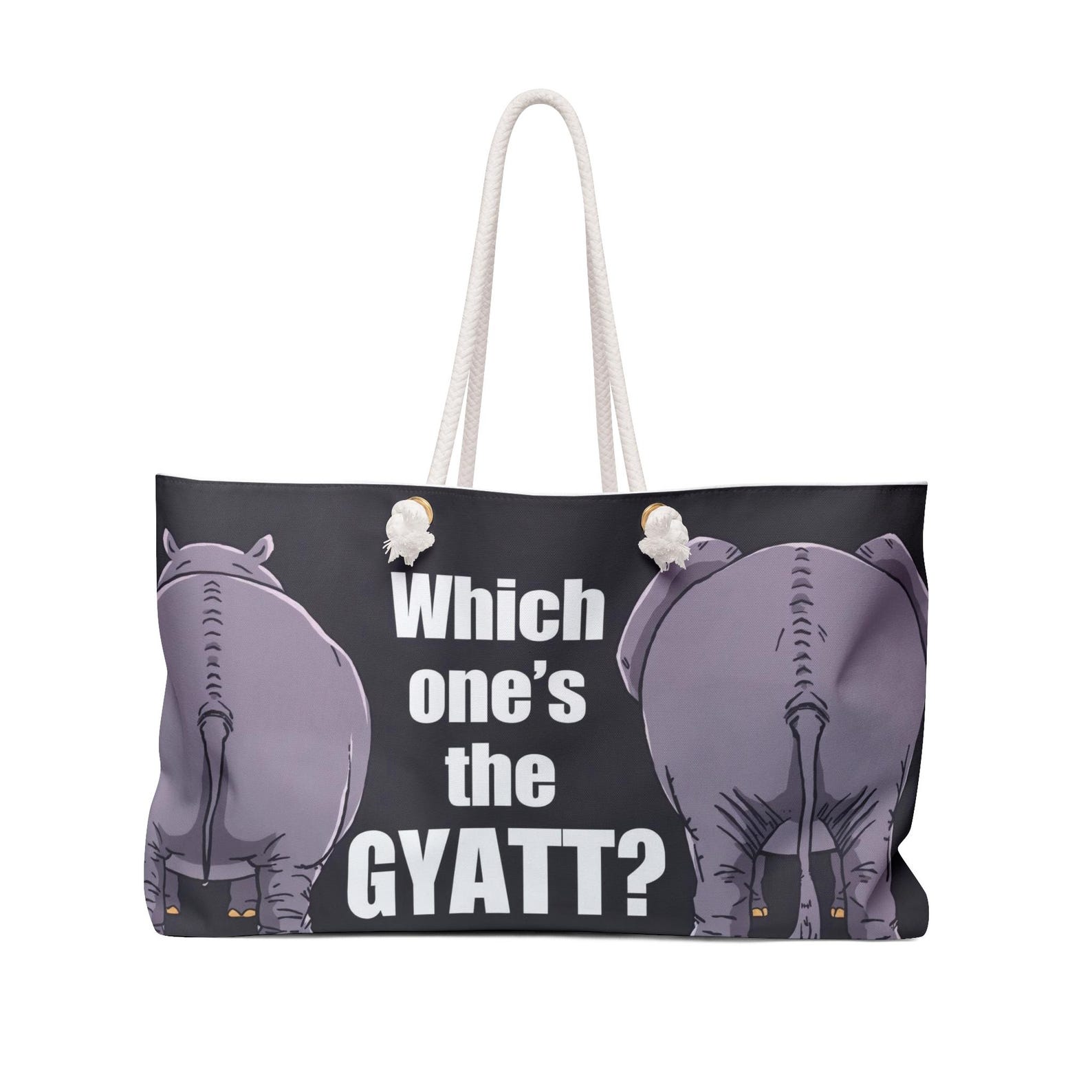 Which Ones the Gyatt Funny Meme Fun Hippo-themed Weekender Bag ...