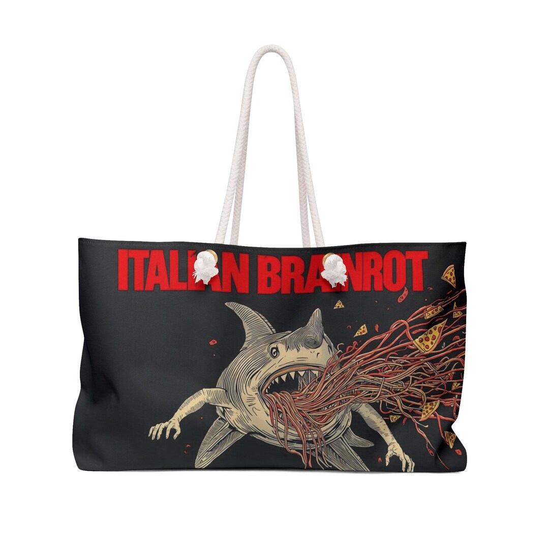 Italian Brainrot Pesce Lampadino Weekender Bag, Stylish Travel Tote ...