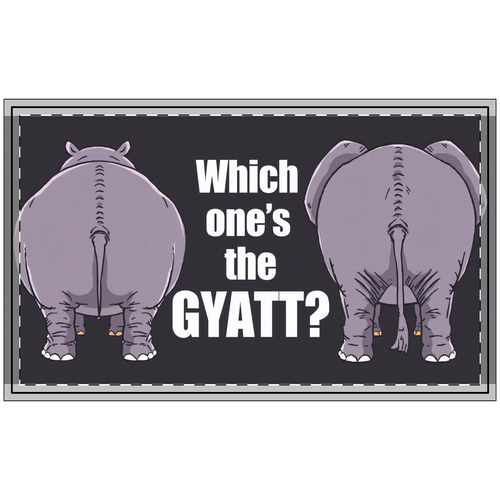 Which Ones the Gyatt Funny Meme Polyester Doormat - Humorous Entryway ...