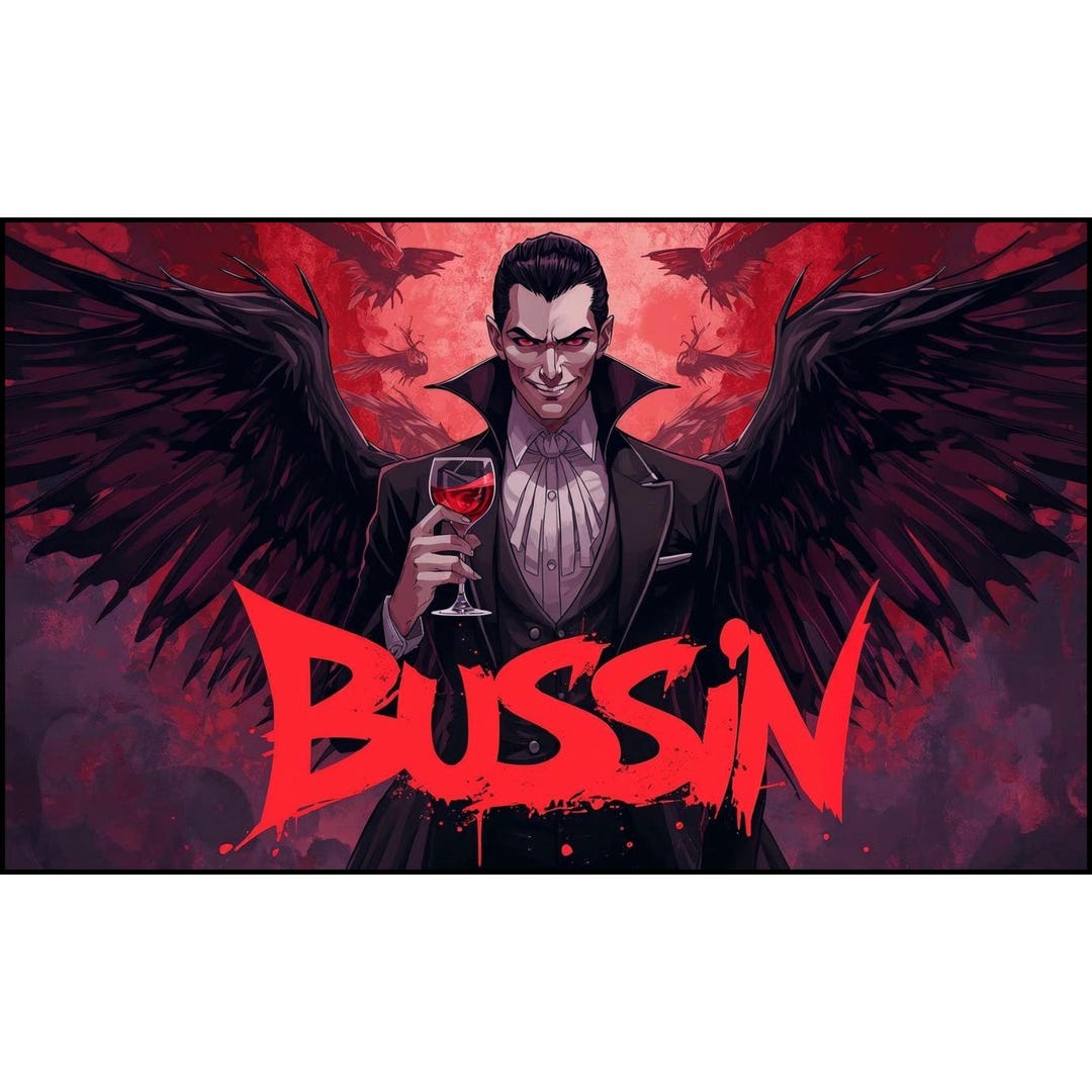 BUSSIN Vampire Dark Aesthetic Wall Art Canvas, Gothic Home Decor, Dark ...