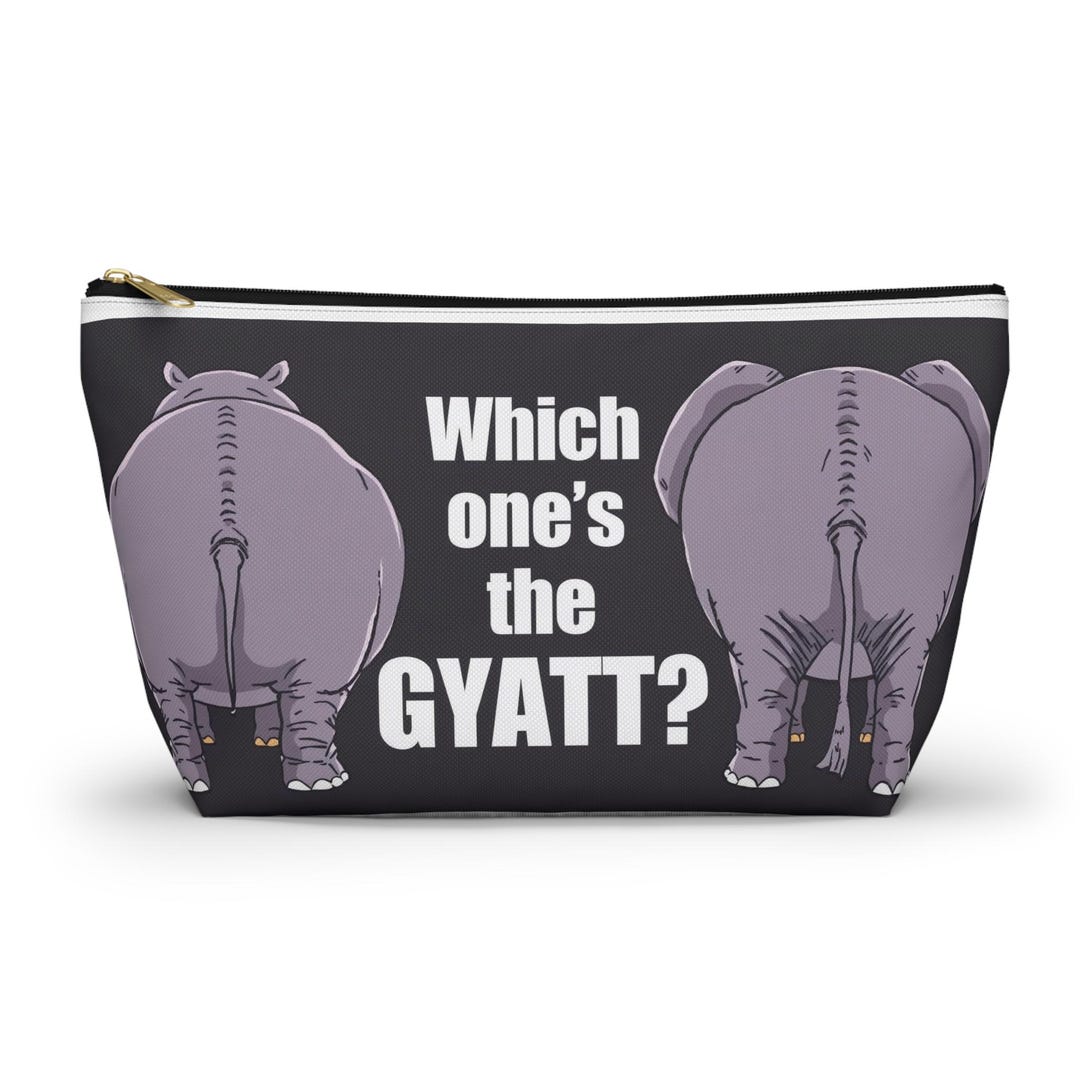 Which Ones the Gyatt Funny Meme Funny Hippo Accessory Pouch, Makeup Bag ...