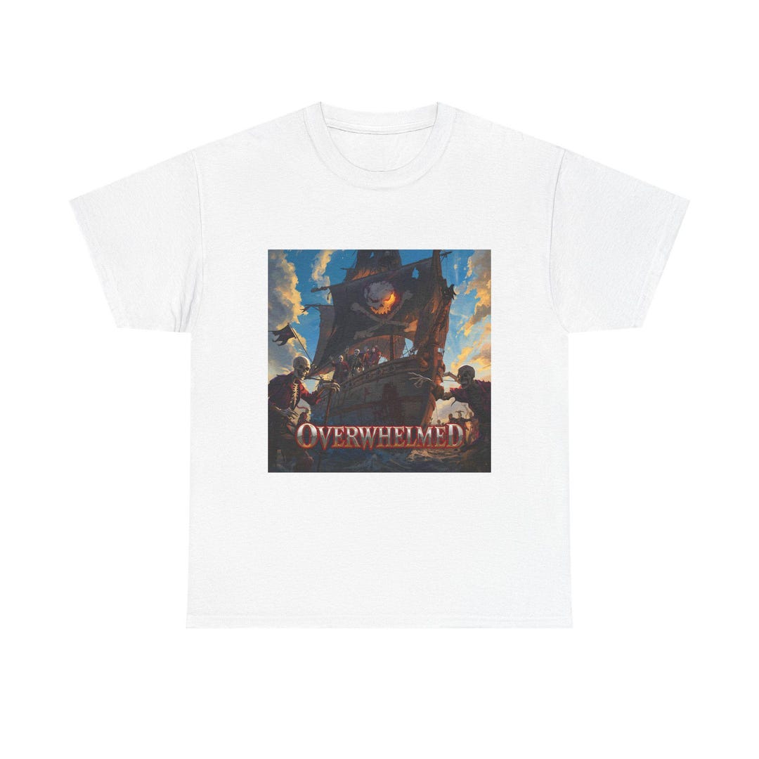Overwhelmed by the Ghost Pirate Ship Unisex Heavy Cotton Tee, Vintage ...