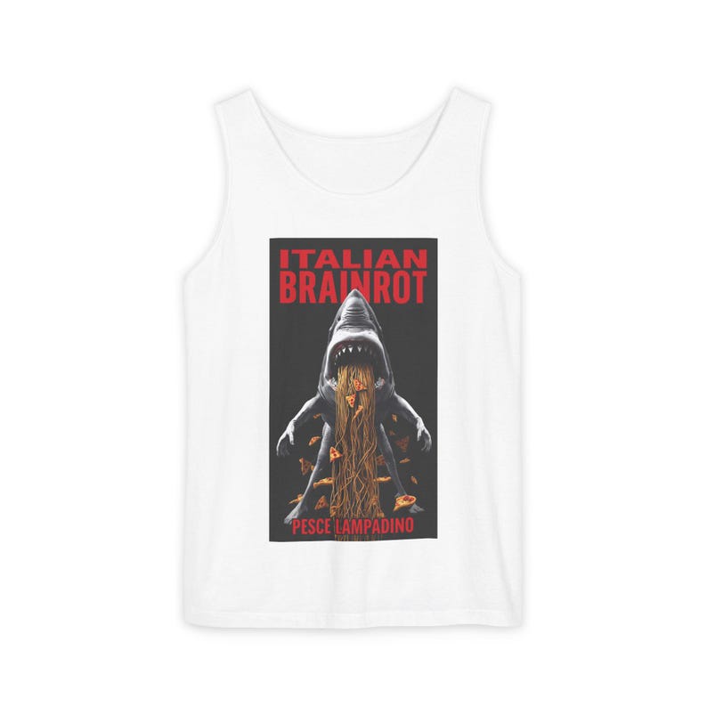 Italian Brainrot Pesce Lampadino Unisex Tank Top, Horror Movie Merch ...
