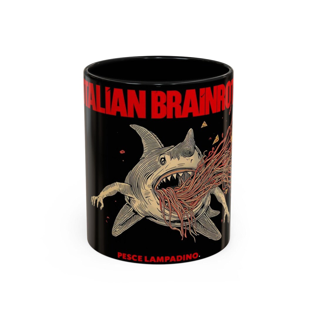 Italian Brainrot Pesce Lampadino Coffee Mug, 11oz 15oz Ceramic Cup ...