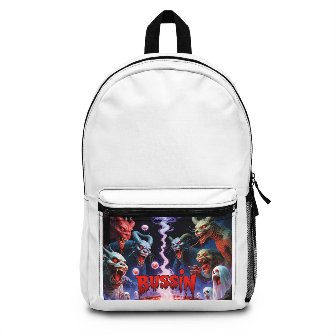 Brainrot Gothic Art Backpack With Creepy Design - Trendy School Bags ...