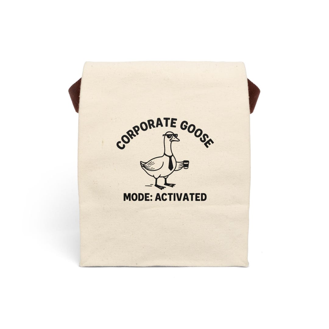 Funny Goose Lunch Bag: Eco-friendly Cotton Canvas Tote - Etsy
