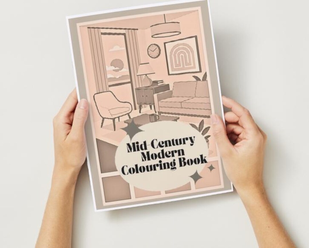 Mid Century Modern Colouring Book - Etsy