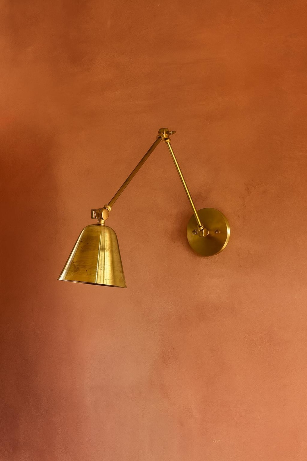 Handmade Solid Brass Adjustable Wall Sconce – Timeless Artisanal ...