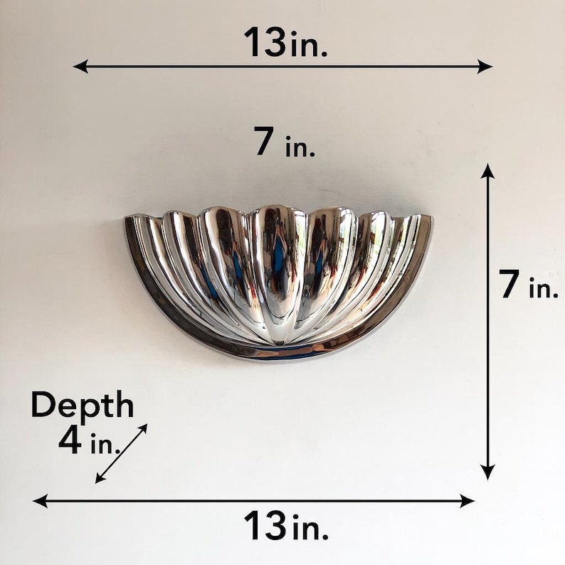 Handmade Brass Wall Sconce – Elegant Half Dome Shell Design – Vintage ...