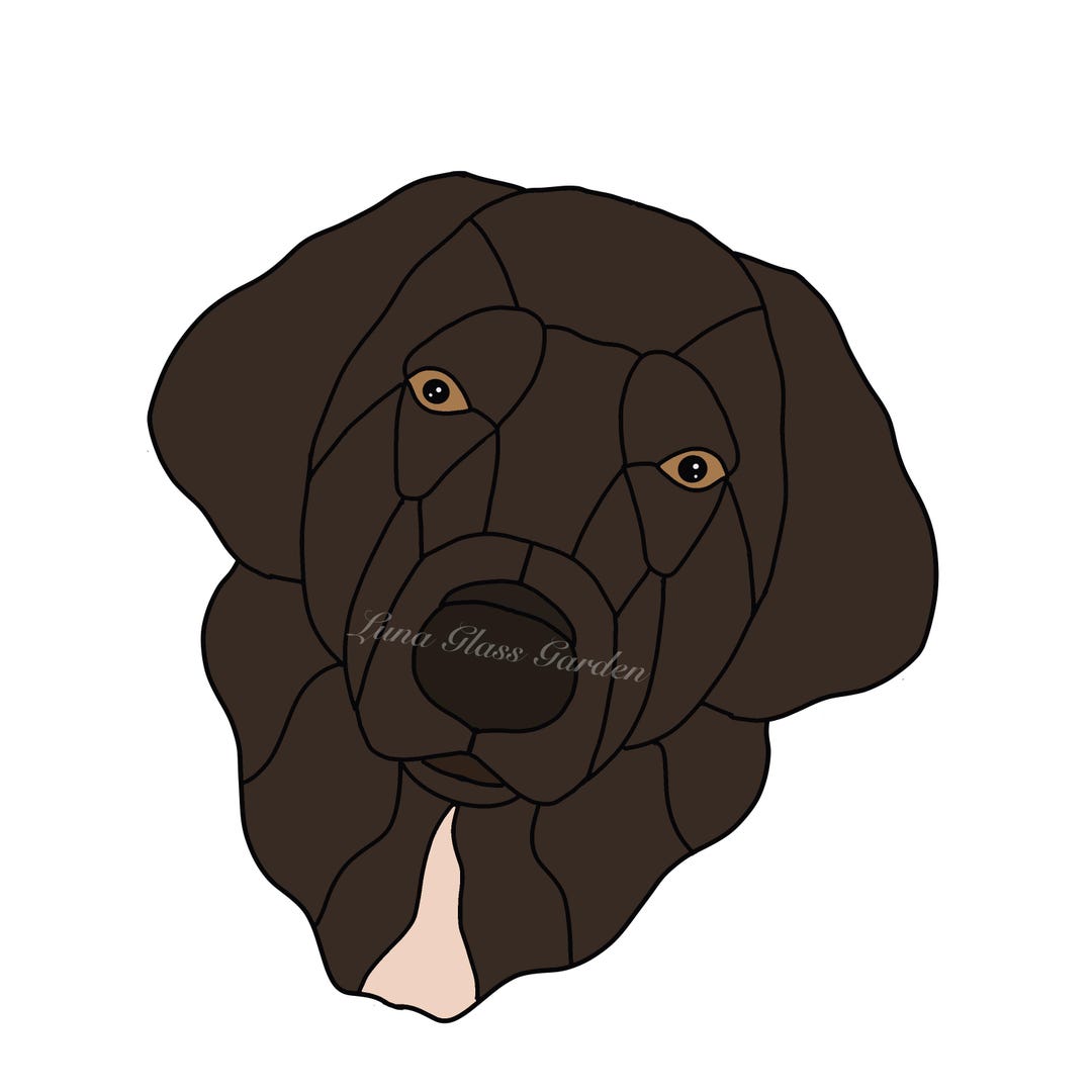 Labrador Stained Glass Pattern - Etsy
