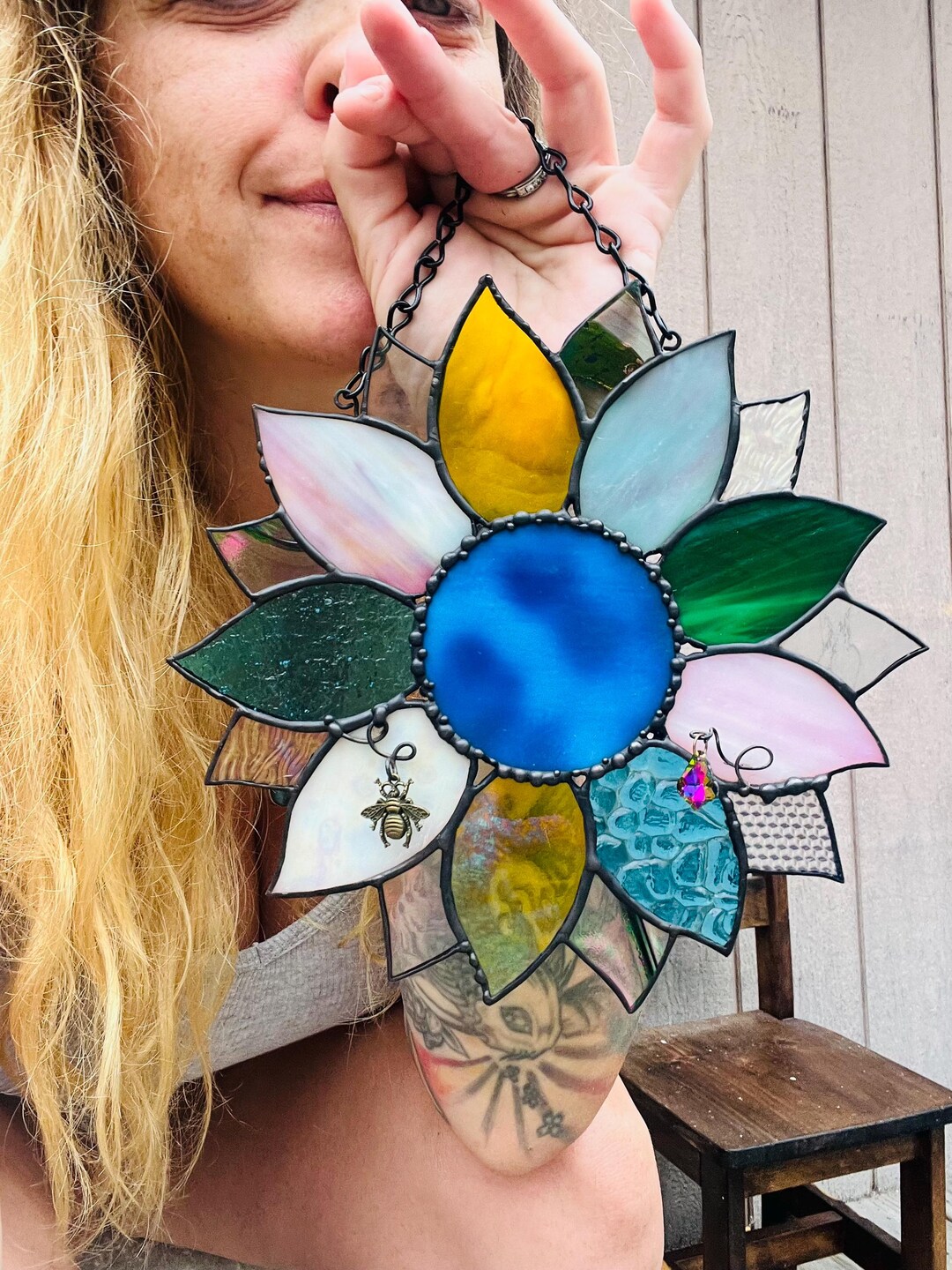 Sunflower Stained Glass Pattern - Etsy