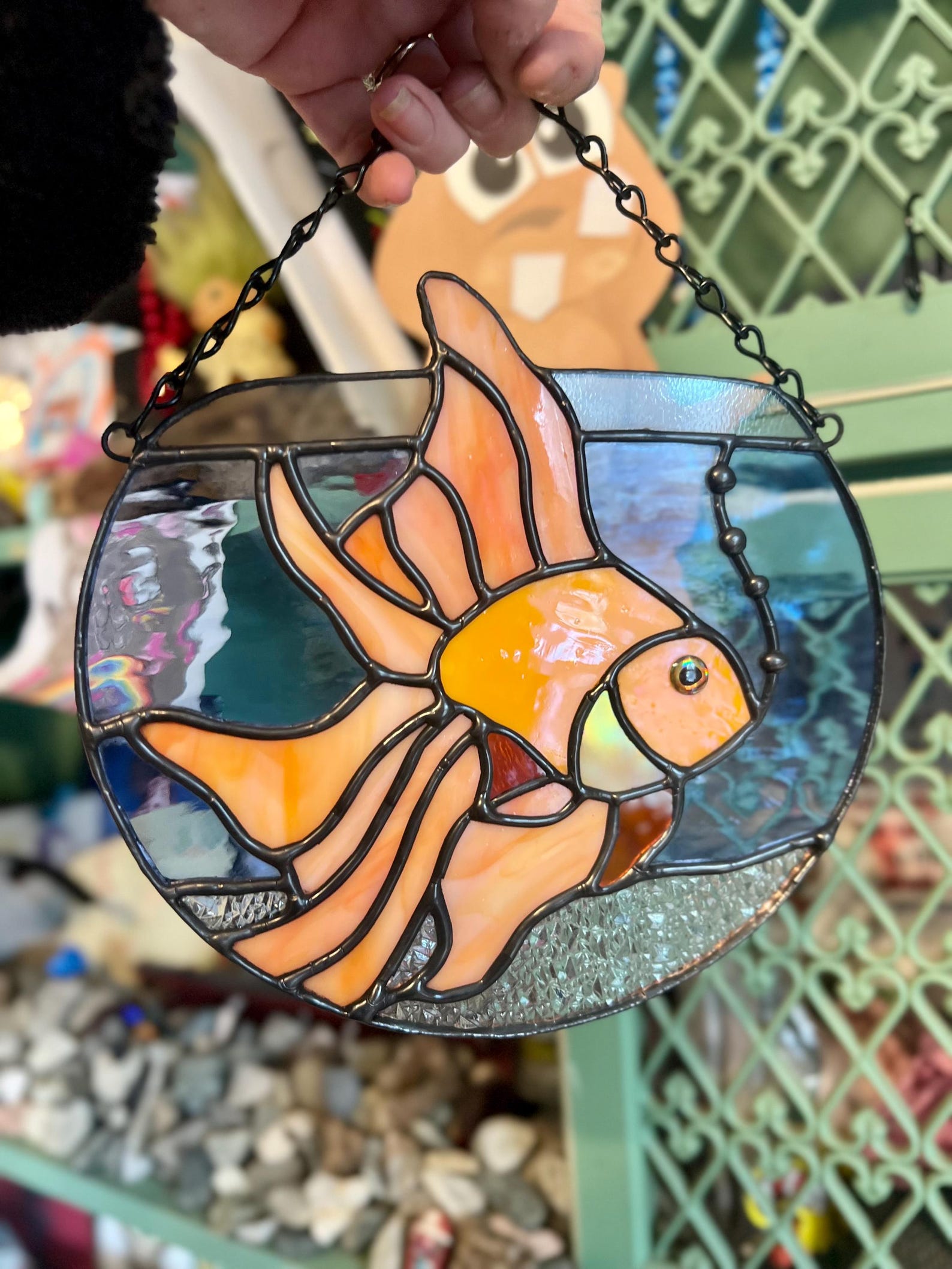Goldfish Fishbowl Stained Glass Pattern - Etsy