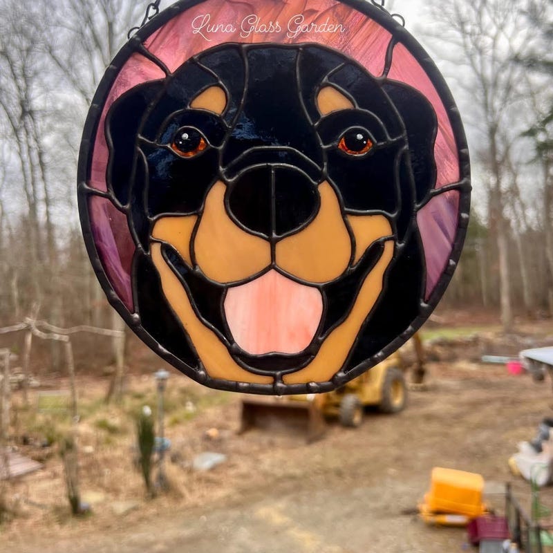 Rottweiler Stained Glass - Etsy