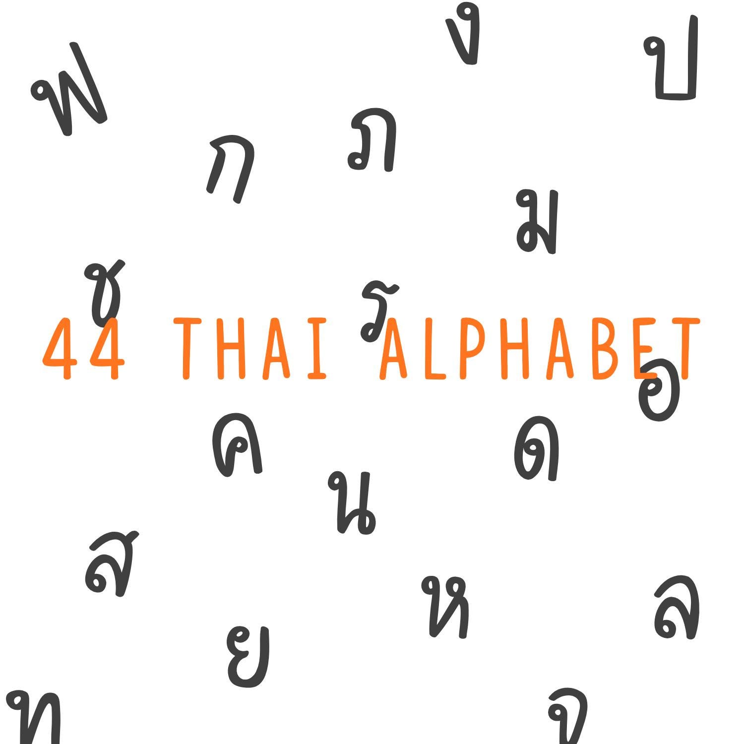Learn Thai Alphabet Printable PDF - 44 Consonants With Example - Etsy
