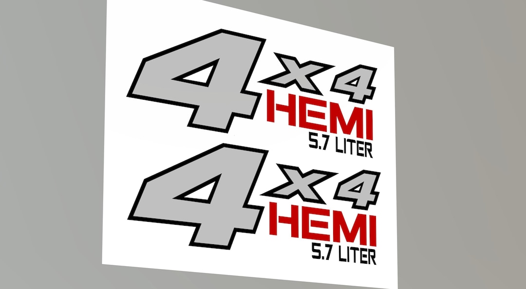 DODGE HEMI Truck 5.7 6.4 Bed Decals Stickers 4X4 off Road HEMI44V1A - Etsy