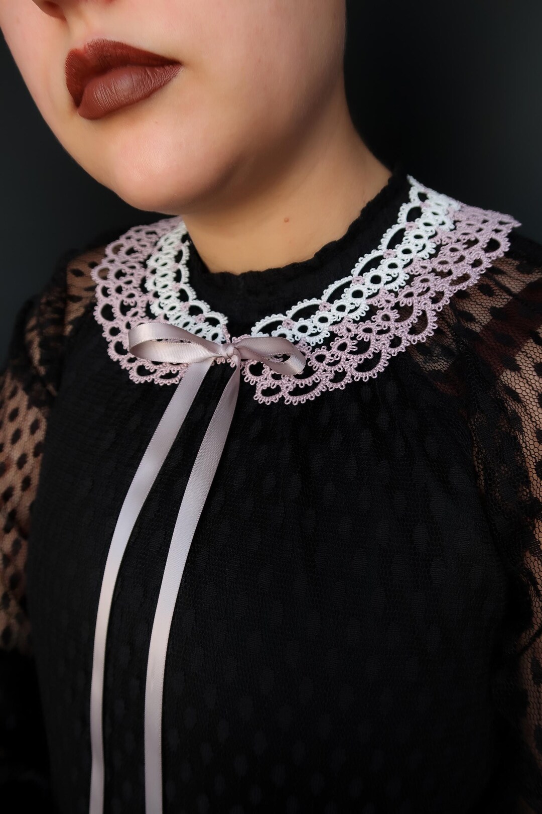 Darling Hidden Skull Lace Collar Tatting Pattern - Etsy