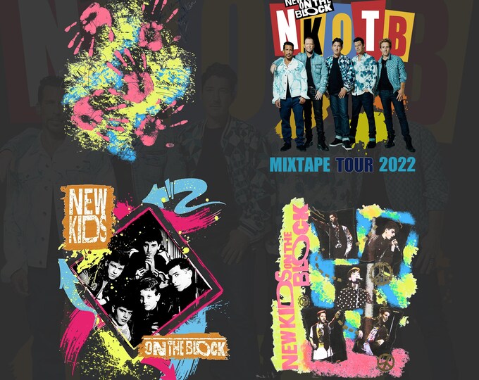 NKOTB Png, the Mixtape Tour PNG, on the Block Digital Design, 80's 90's ...