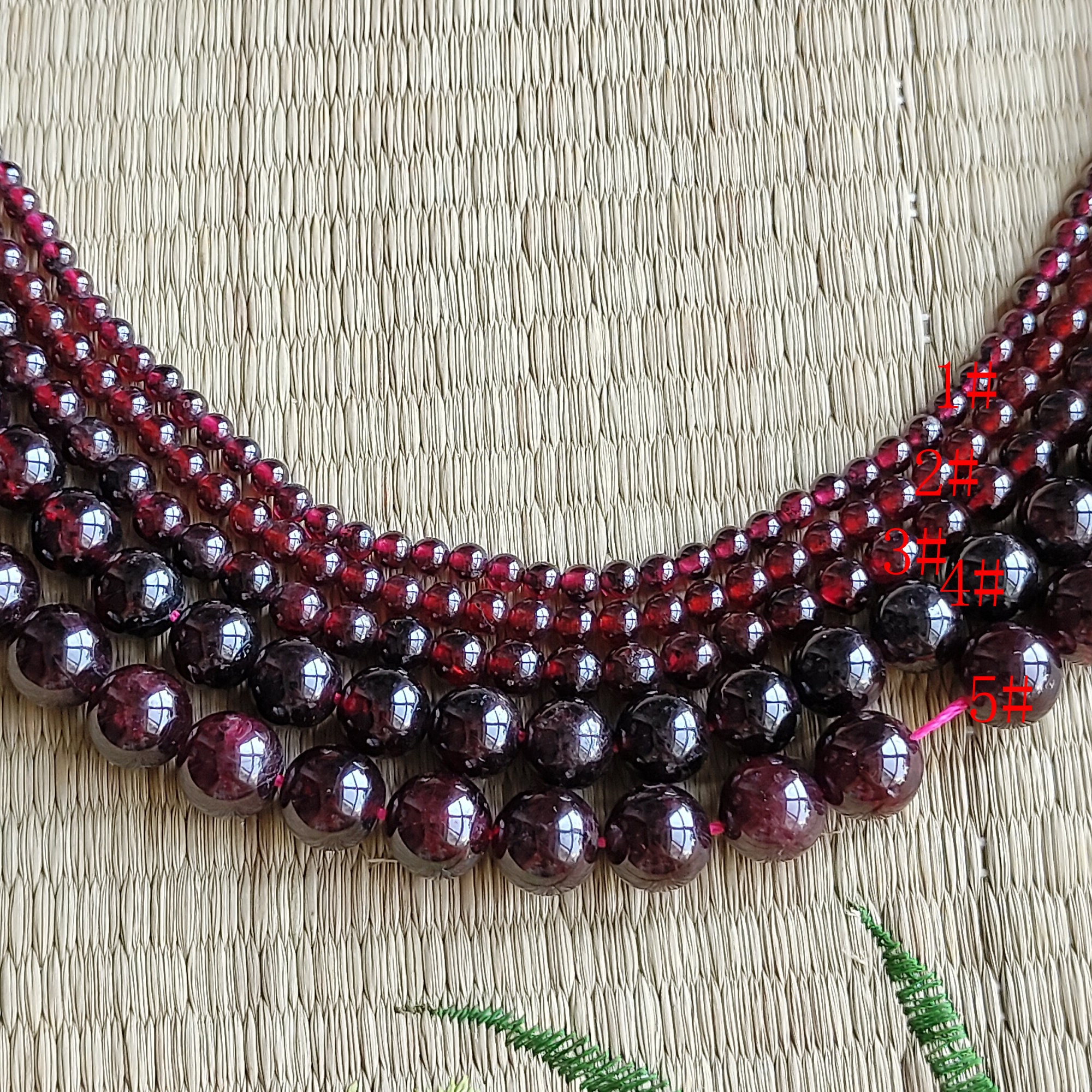 Natural Wine Red Garnet Strand，round Smooth Gemstone Beads,full One ...