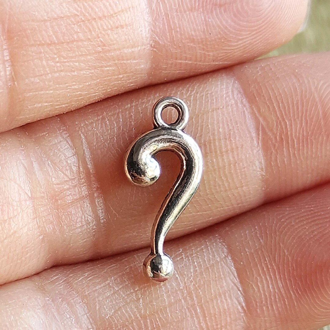 Silver Tone Question Mark Charms, Silver Tone Question Mark Pendant ...