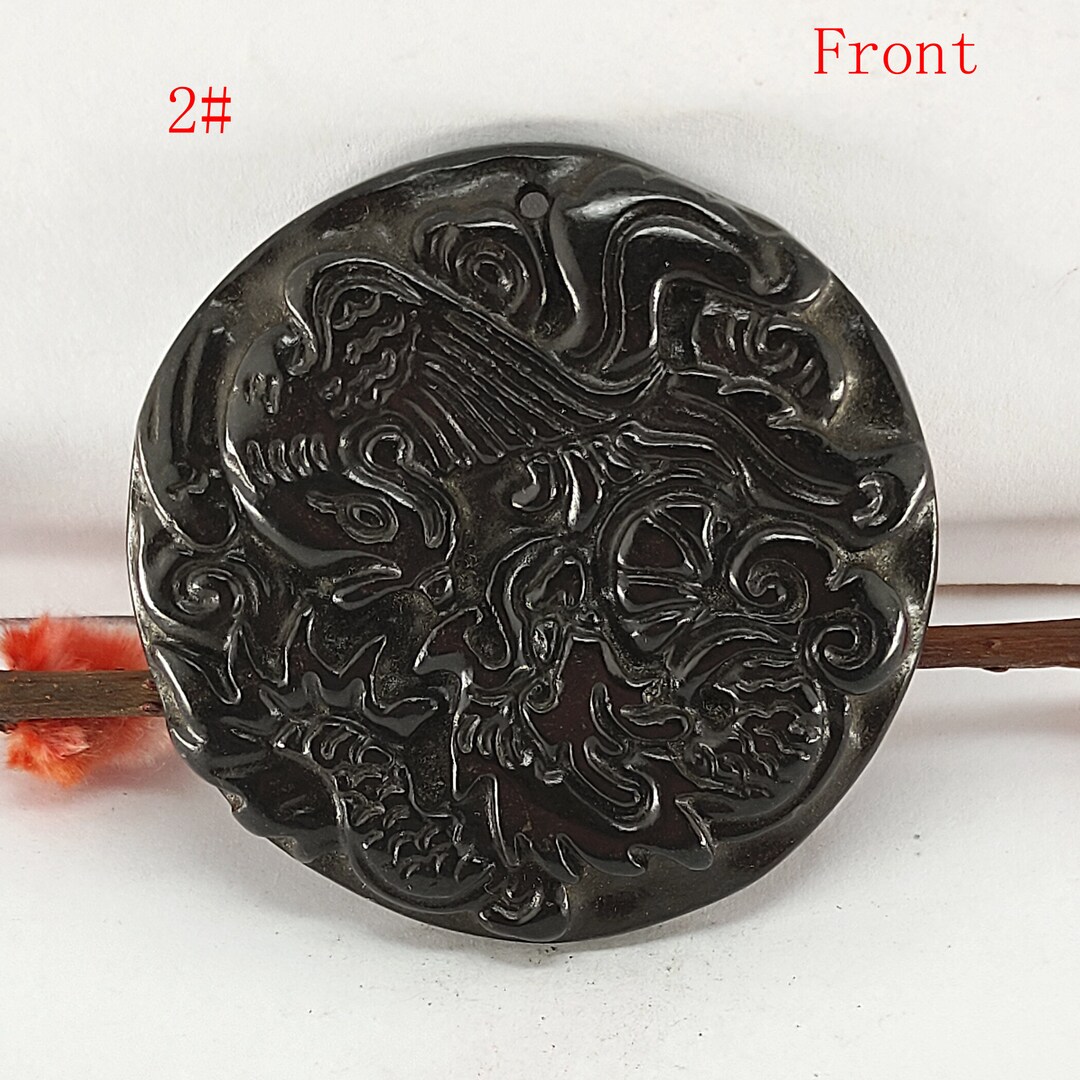 Carved Dragon Phoenix Jade Pendant,carved Dragon Phoenix Jade Pendant ...