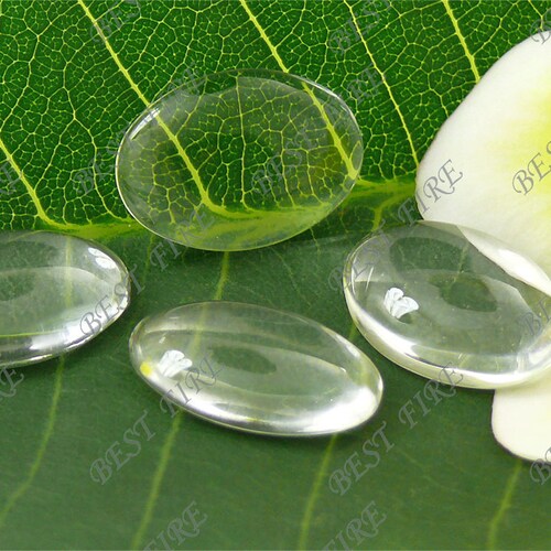 50 Pcs 12mm Round Clear Glass Cabochons No Textile - Etsy