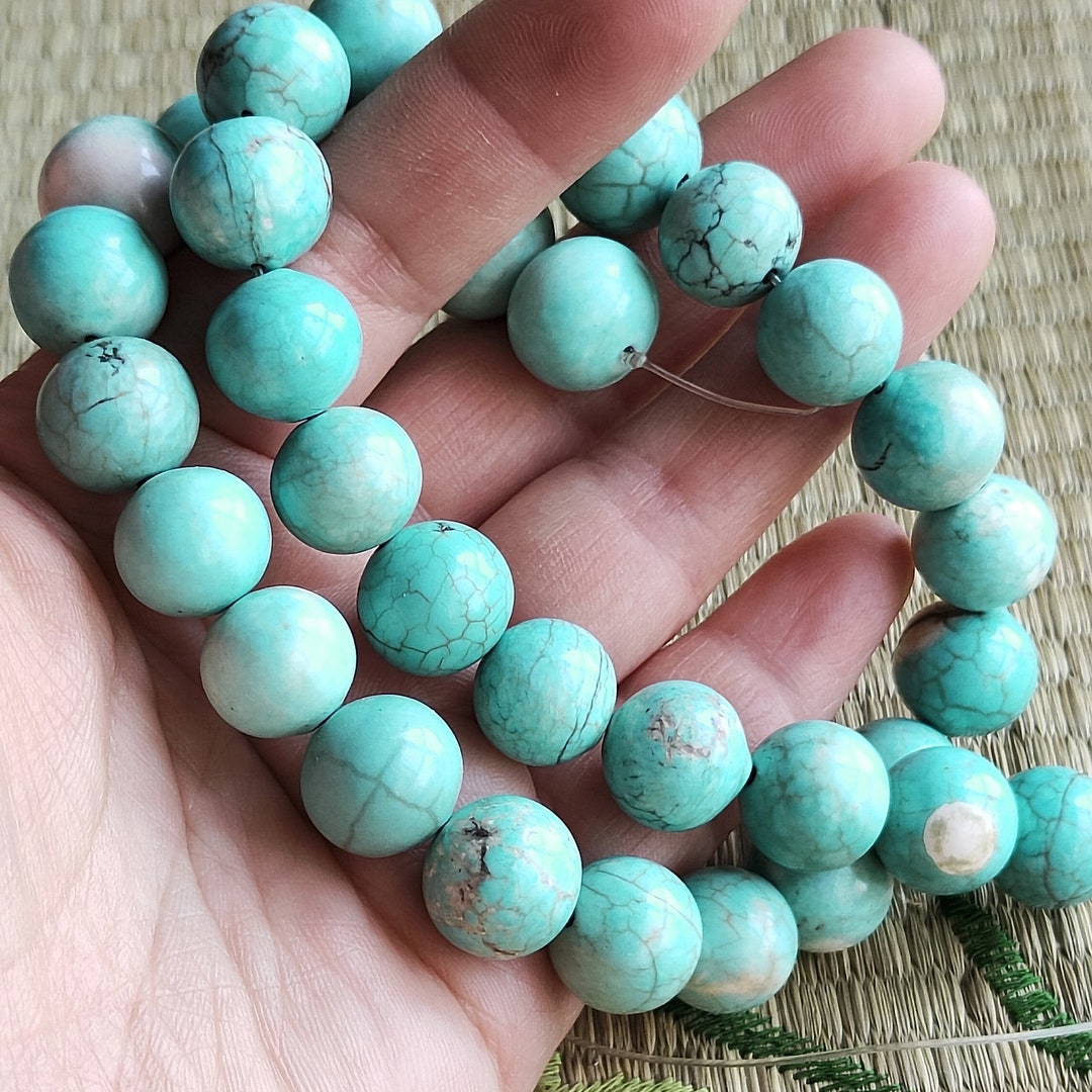 Blue Howlite Turquoise Round Beads ,round Turquoise Loose Beads ...