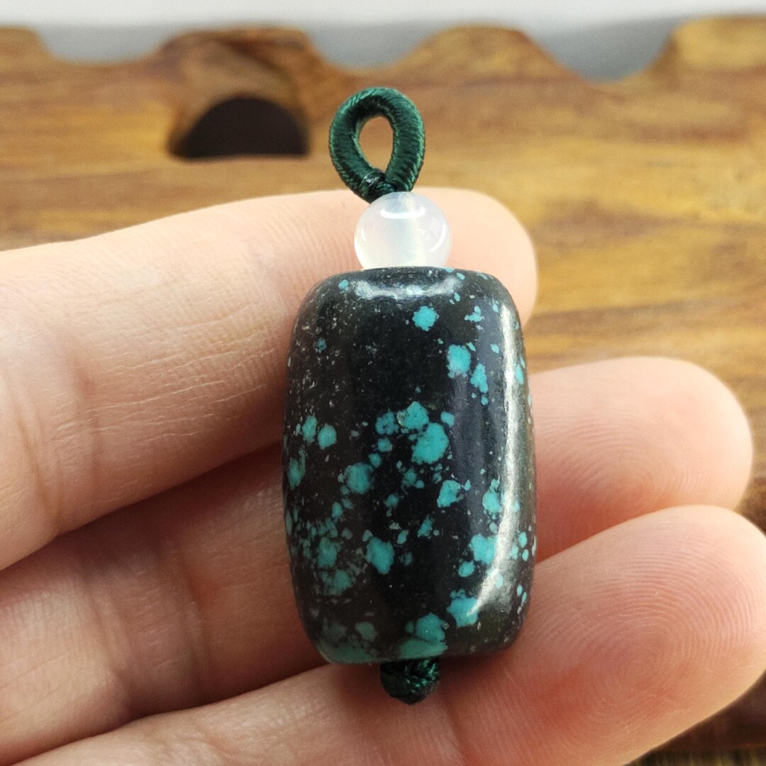Turquoise Barrel Pendants, Turquoise Barrel Drum Shape Pendant Bead ...