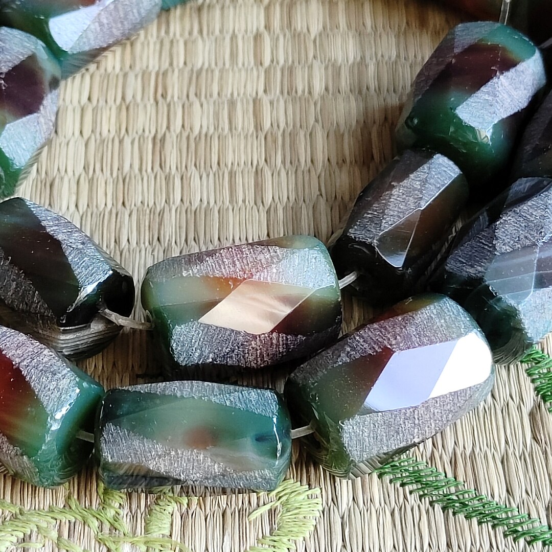 Faceted Agate Cylinder Stone Bead,agate Beads, Faceted Cylinder Agate ...