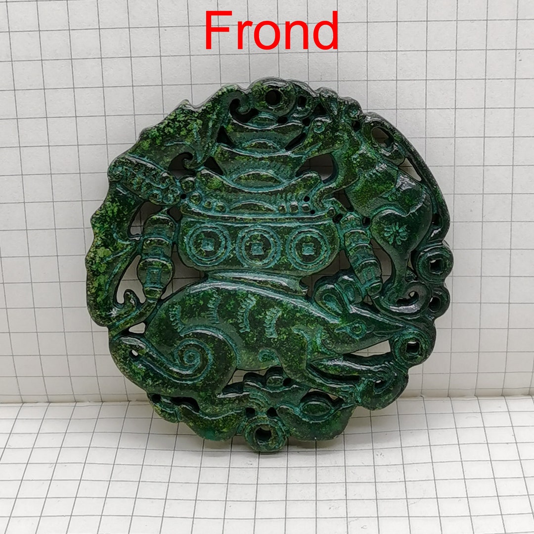 Double Face Carved Mouse Jade Pendant,carved Bat Pendant,carving Mouse ...