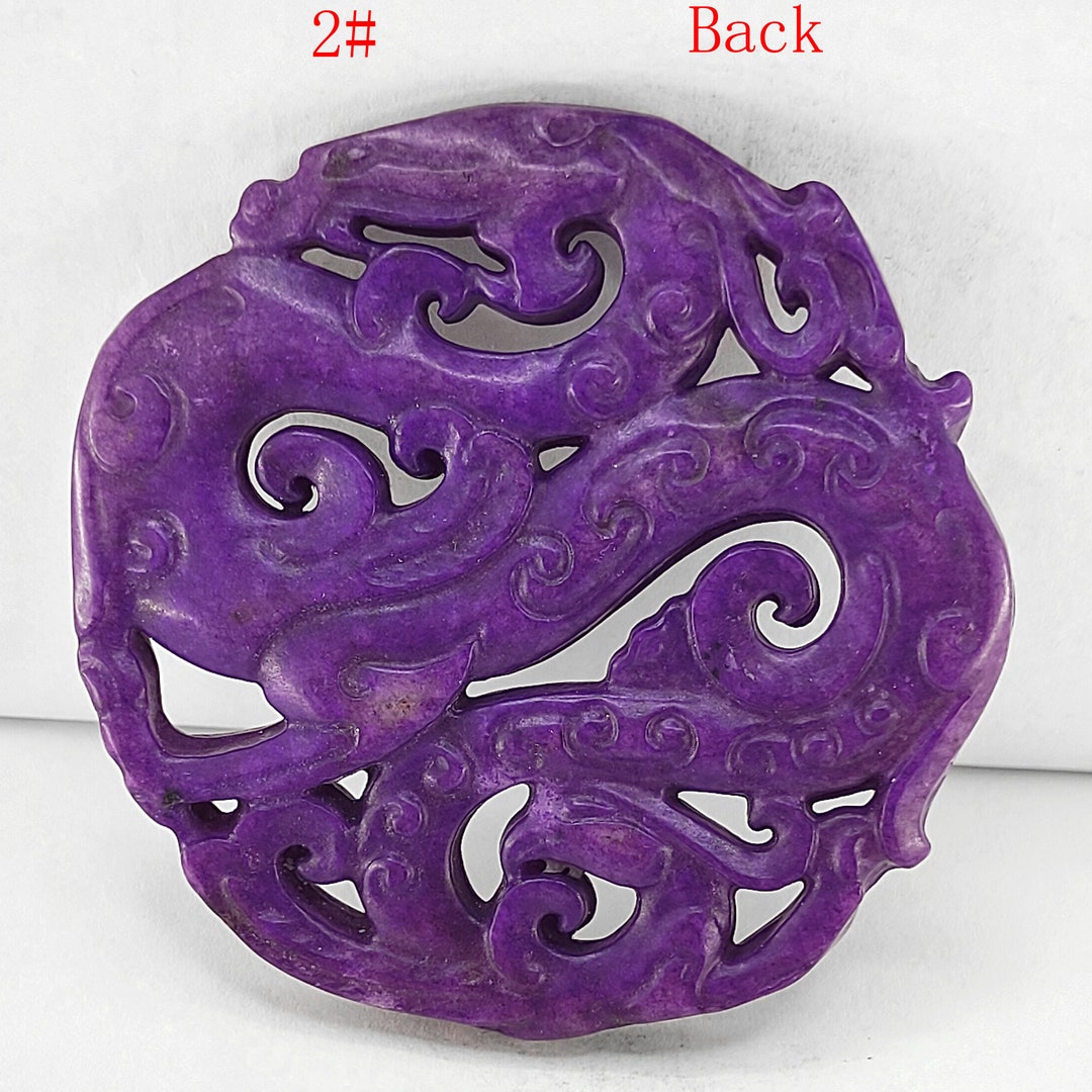 Double Face Hollow Carved Dragon Phoenix Jade Pendant,carving Dragon ...