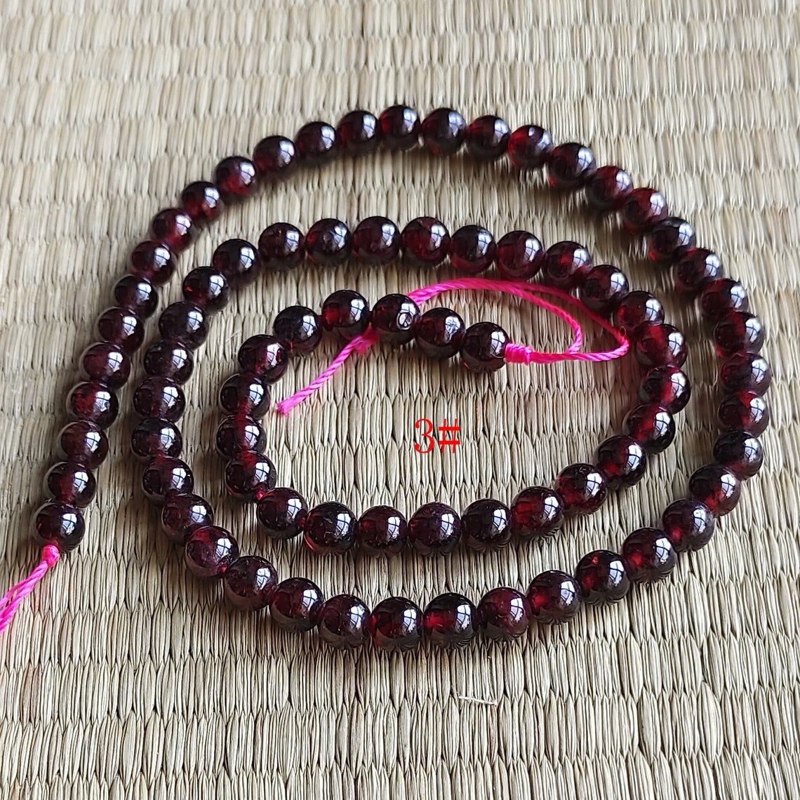 Natural Wine Red Garnet Strand，round Smooth Gemstone Beads,full One ...