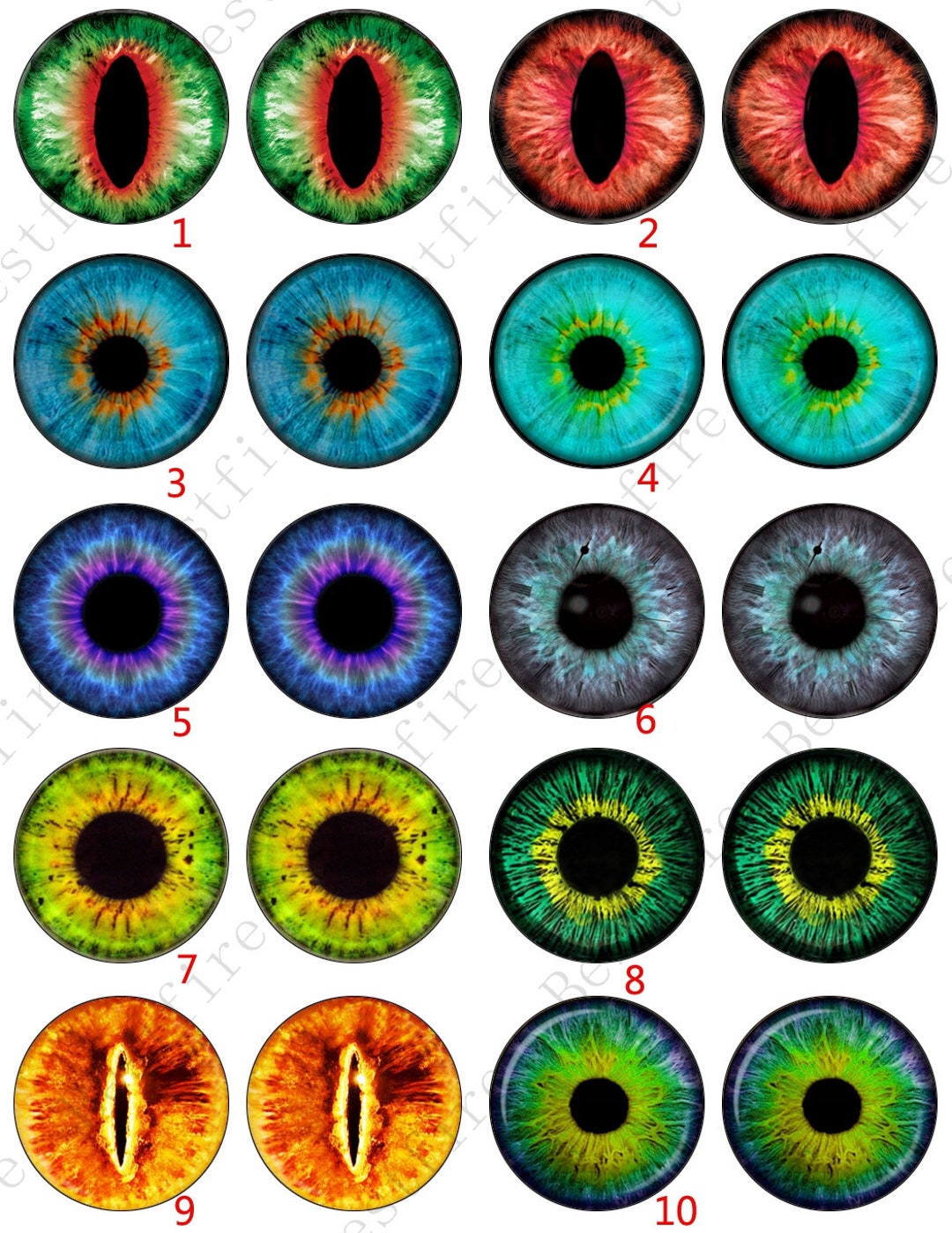 10mm,12mm,14mm,16mm,18mm,20mm,25mm,30mm Round Dragon Eye Photo Glass ...