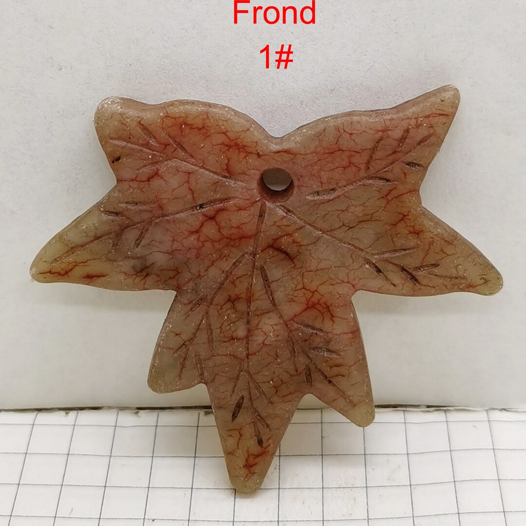 Carving Maple Leaves Jade Pendant ,carving Leaf Jade Pendant Amulet ...