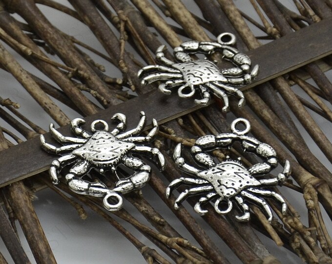 Stainless Steel Crab Connector Crab Earrings Charms and Pendant ...