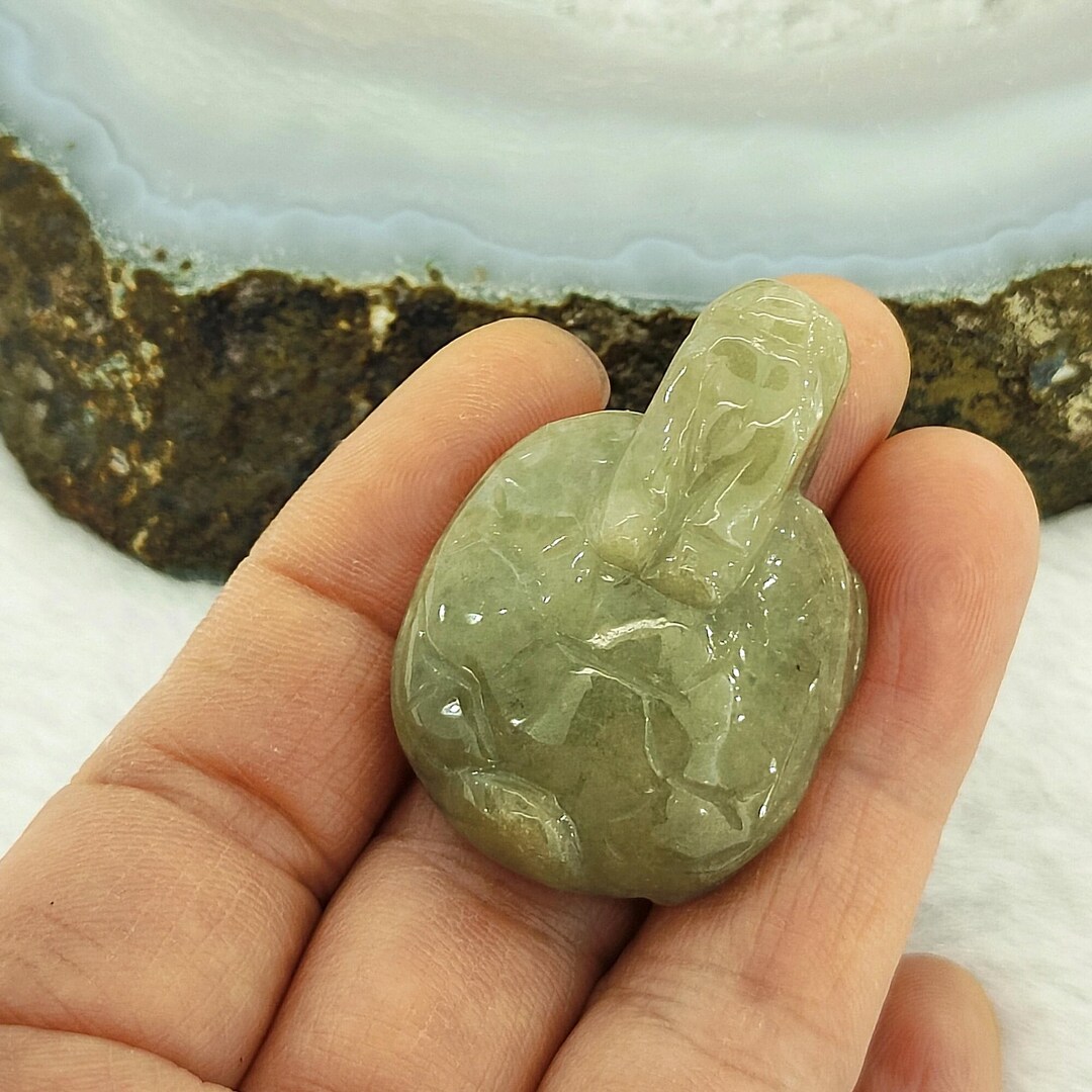 Carved Turtle A Natural Jadeite Pendant , Carved Tortoise Jadeite ...